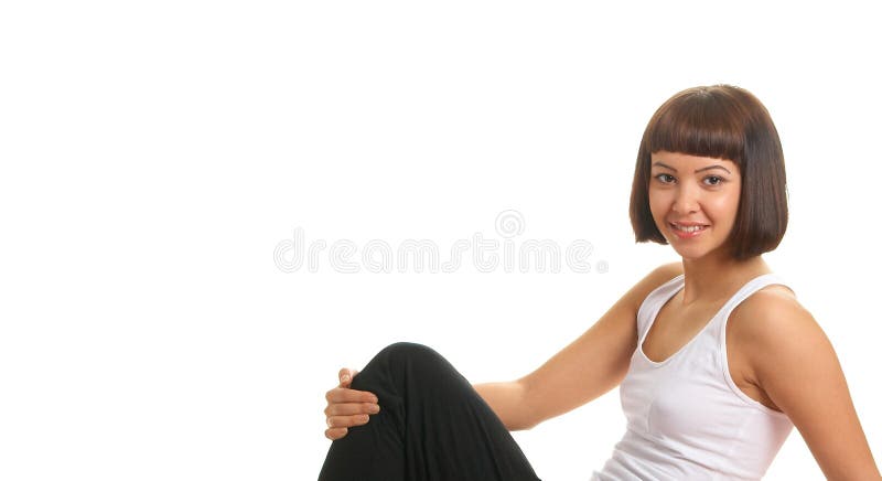 Relax girl stock image. Image of beautiful, posture, white - 13839497