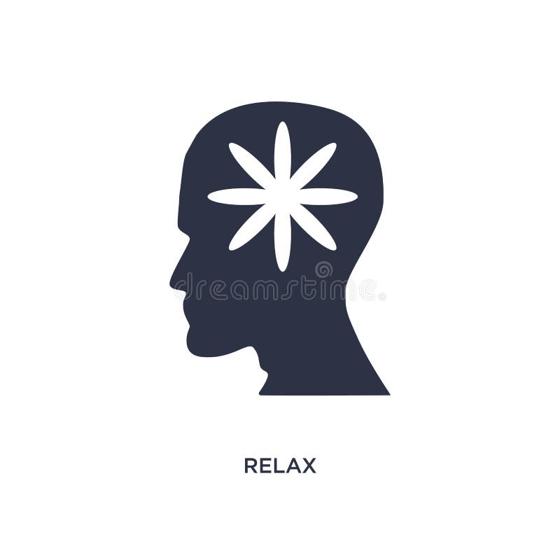 Relax Icon On White Background. Simple Element Illustration From Brain ...