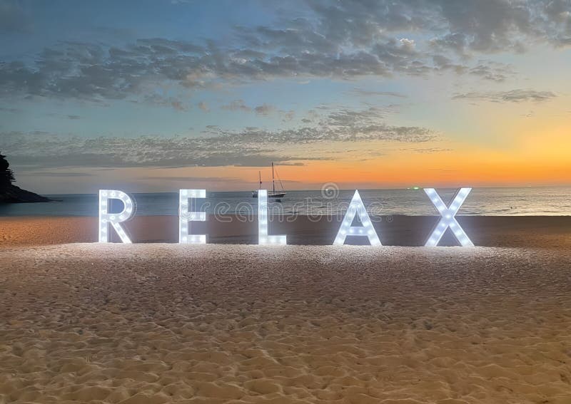 Relax Light on the Beach Holiday Stock Image - Image of coast, sand ...