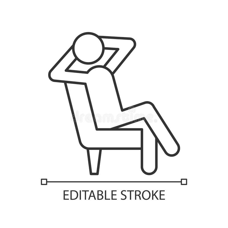 Relax Linear Icon. Modern Outline Relax Logo Concept on White Ba Stock ...