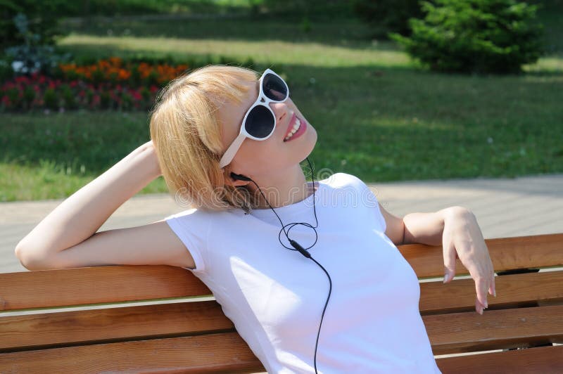 Relax with music stock image. Image of summer, relaxation - 10482605