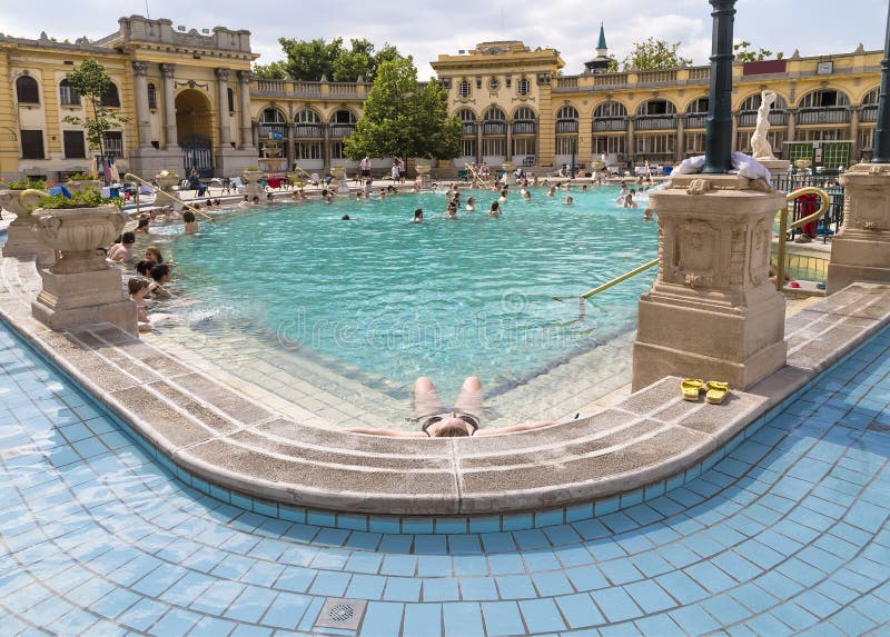 Relax in the Outdoor Pool the Szechenyi Editorial Stock Image - Image ...