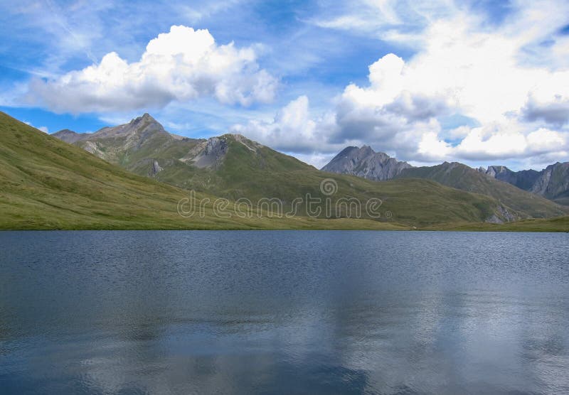 Relax and Peace at the Mountain Lake Stock Photo - Image of green, high ...