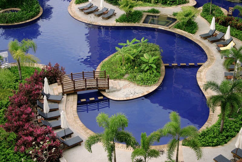 Relax by the pool. stock image. Image of sunbathing, outdoors - 43181623