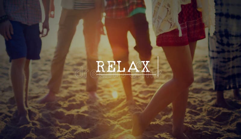 Relax Relaxation Beach Summer Fun Concept Stock Photo - Image of ...