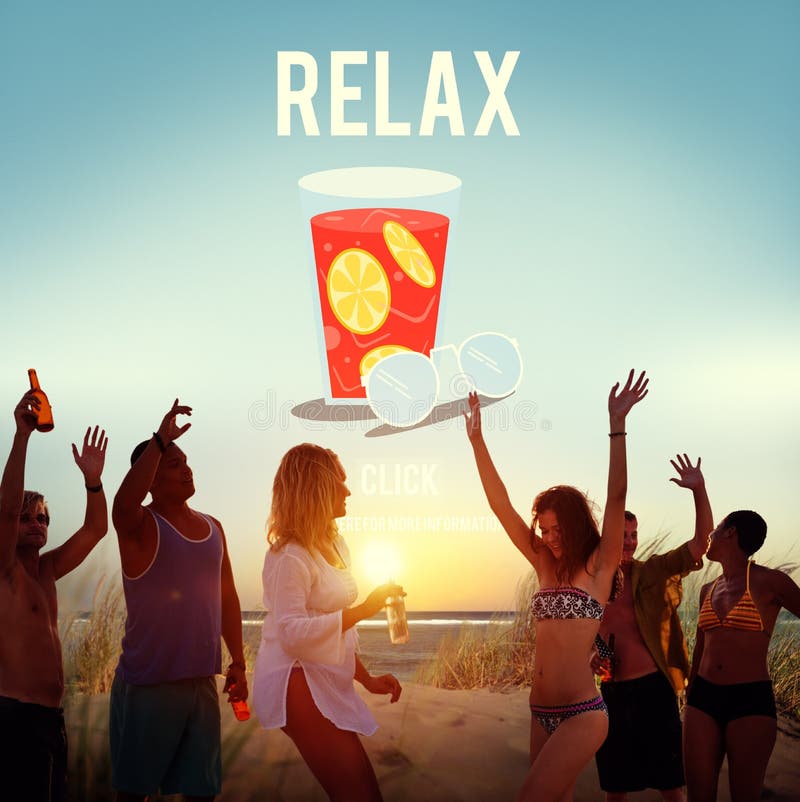Relax Relaxation Beach Summer Fun Concept Stock Photo - Image of ...