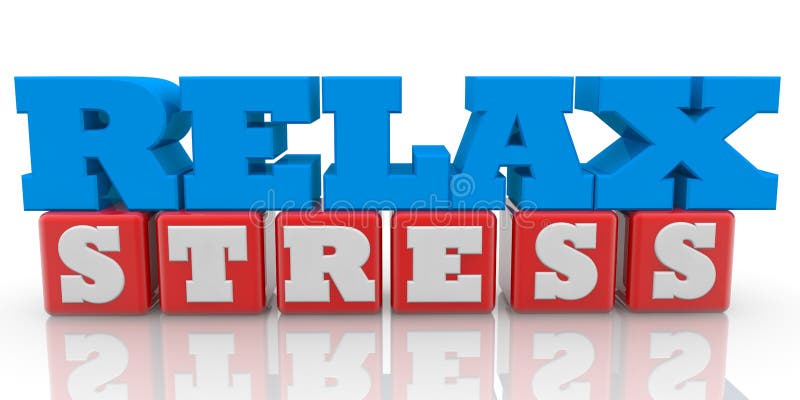 RELAX STRESS Concept in Blue and Red Stock Image - Image of calendar ...