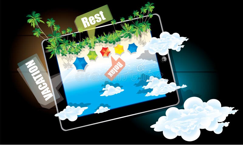 Relax Tablet stock vector. Illustration of illustrator - 23707796