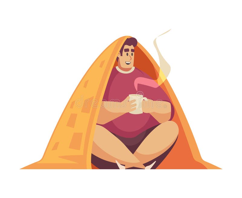 Relax in Tent Composition stock vector. Illustration of vector - 251478090