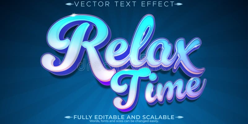 Relax Text Effect, Editable Modern Lettering Typography Font Style ...