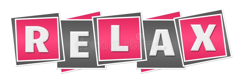 Relax Pink Grey Borders Horizontal Stock Illustration - Illustration of ...