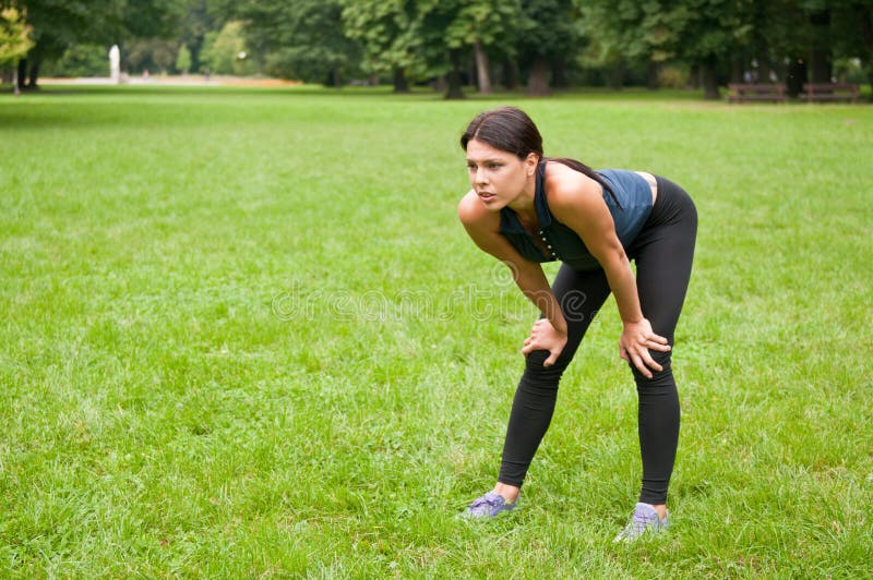 Relax - Tired Person after Jogging Stock Photo - Image of outdoors ...