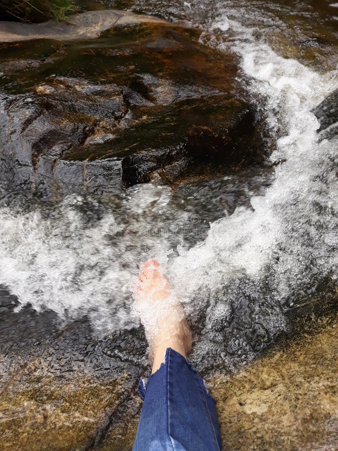 Relax in waterfalls stock image. Image of relax, thailand - 138917559