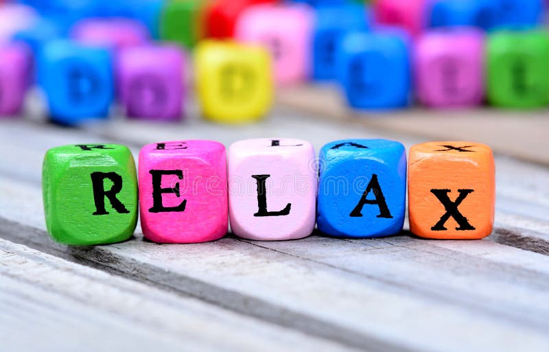 Word Relax On Sponge And Scrubber - Stock Photo Stock Photo - Image of ...