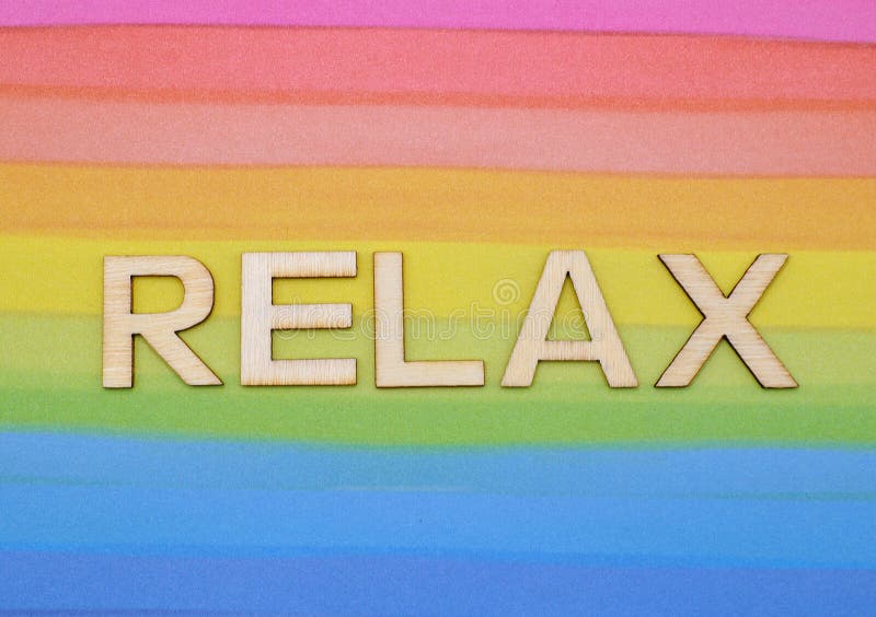 Relax Write on Colorful Background Stock Illustration - Illustration of ...