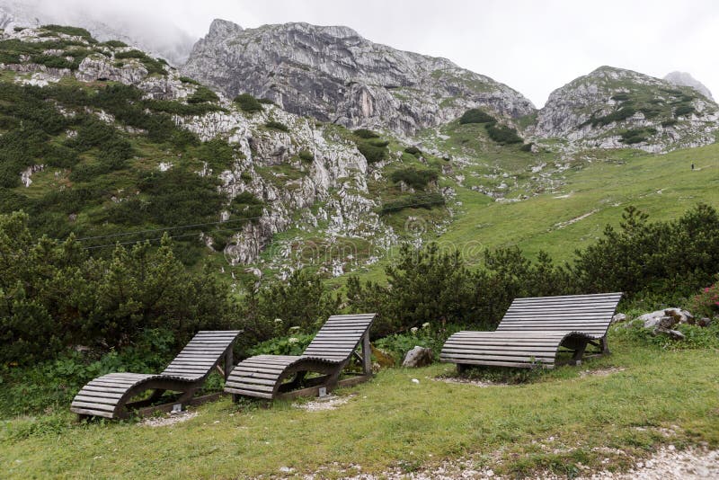 Relax zone in the alps stock photo. Image of scene, clouds - 96446388