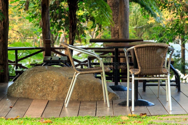 Relaxation Area in a Garden Stock Photo - Image of natural, garden ...