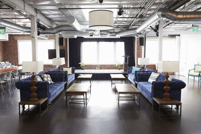 Relaxation Area in Modern Open Place Office Stock Image - Image of ...