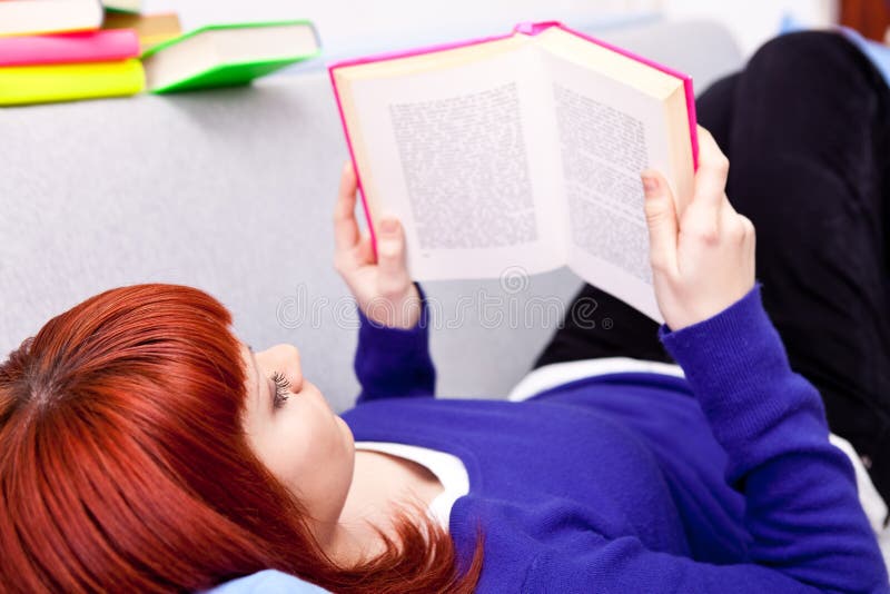 Relaxation with book stock image. Image of book, female - 19510041