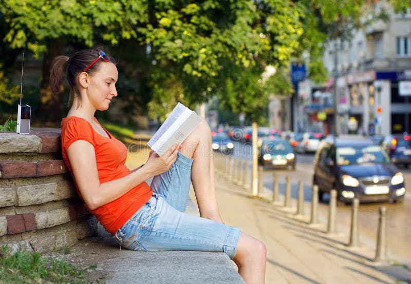 Relaxation in the city stock photo. Image of book, radio - 20343086