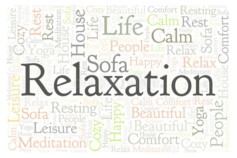 Relax Horizontal Word Cloud Stock Illustration - Illustration of ...