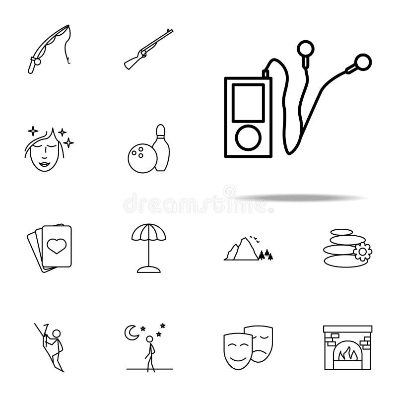Relaxation in Music Icon. Relaxation Icons Universal Set for Web and ...