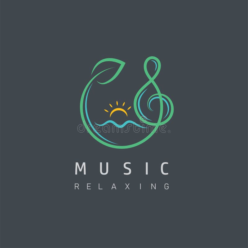 Relaxation Music Icon Vector Concept Design Template Stock Vector ...