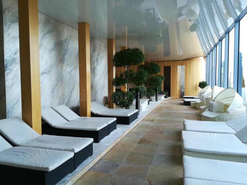 Relaxation Place at the Resort Stock Photo - Image of attractive ...