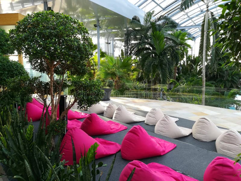 Relaxation Place at the Resort Stock Image - Image of tropical ...