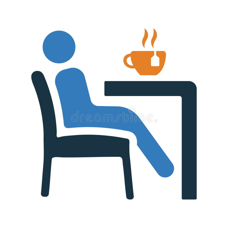 Relaxation, tea break icon stock illustration. Illustration of projects ...