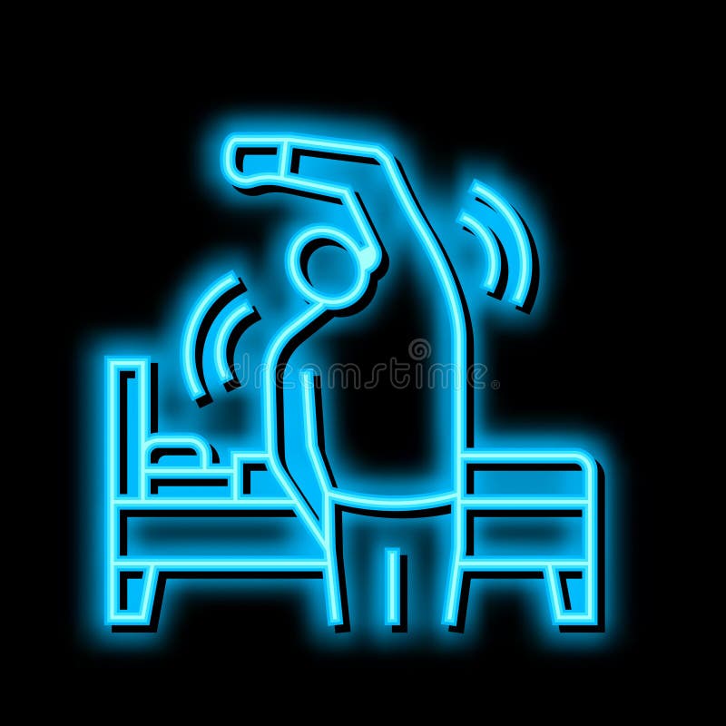 Relaxation Techniques Neon Glow Icon Illustration Stock Vector ...