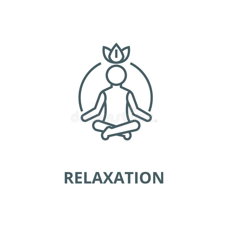Outline Relaxation Vector Icon. Isolated Black Simple Line Element ...