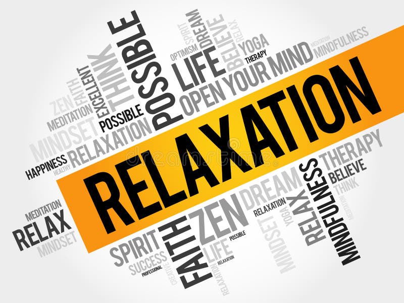 Relaxation word cloud stock illustration. Illustration of artwork ...