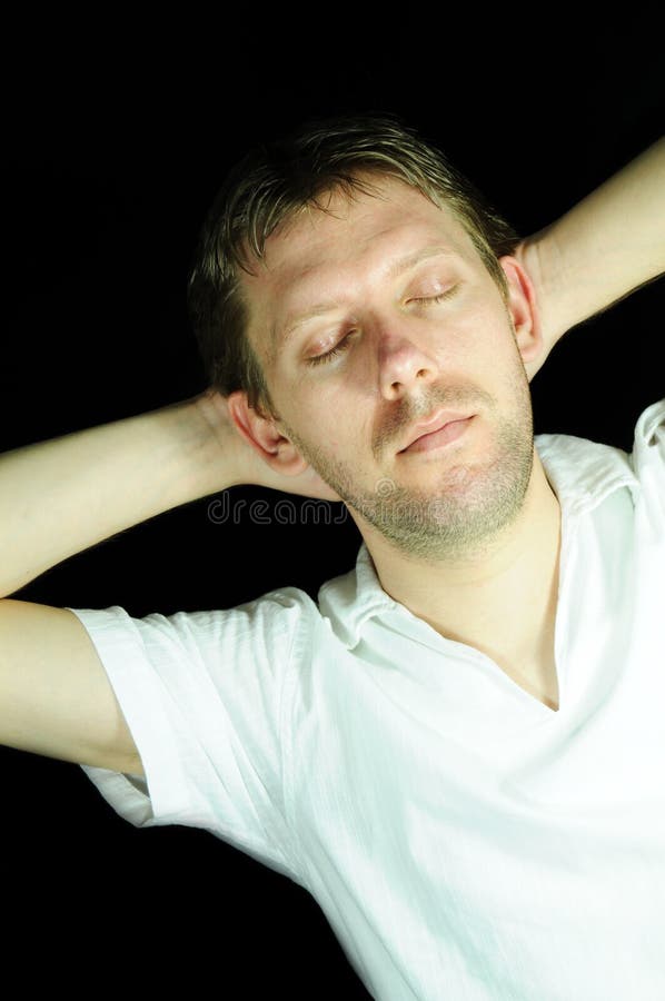 Relaxed young man stock image. Image of relaxing, people - 23740895