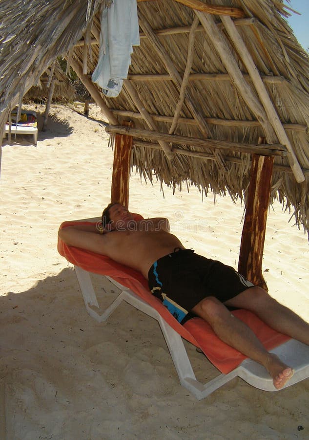 Relaxed at beach editorial stock photo. Image of cuba - 45735808