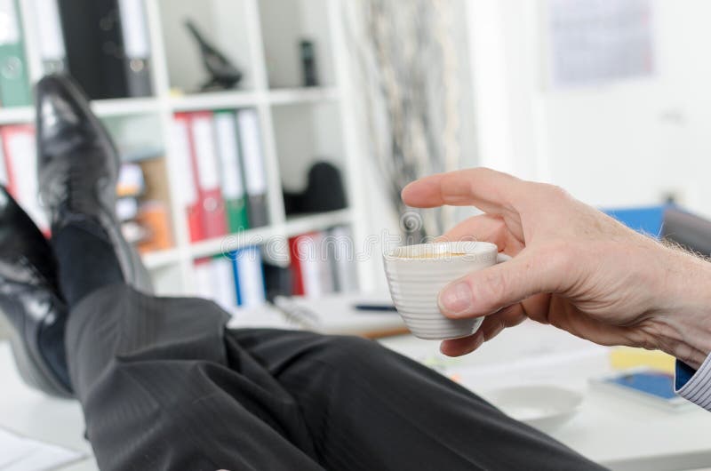 Relaxed Businessman during a Break Stock Image - Image of manager ...