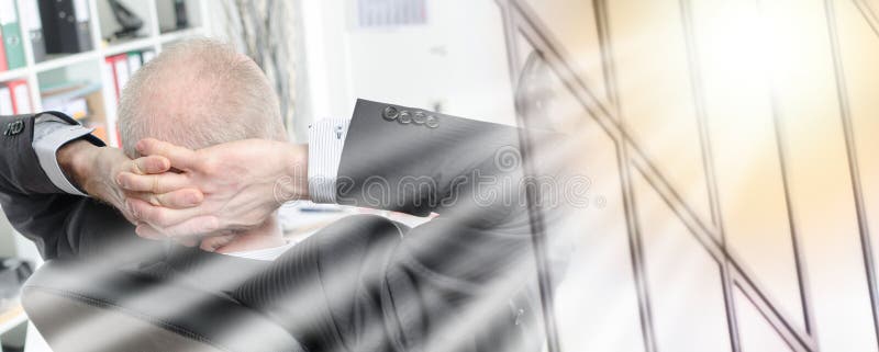 Relaxed Businessman during a Break; Multiple Exposure Stock Image ...