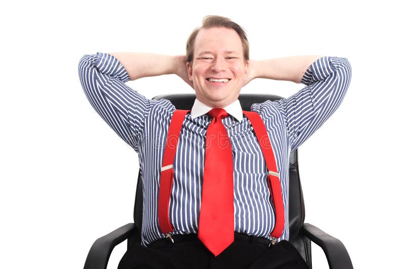 Relaxed businessman stock photo. Image of cheerful, pause - 33018636