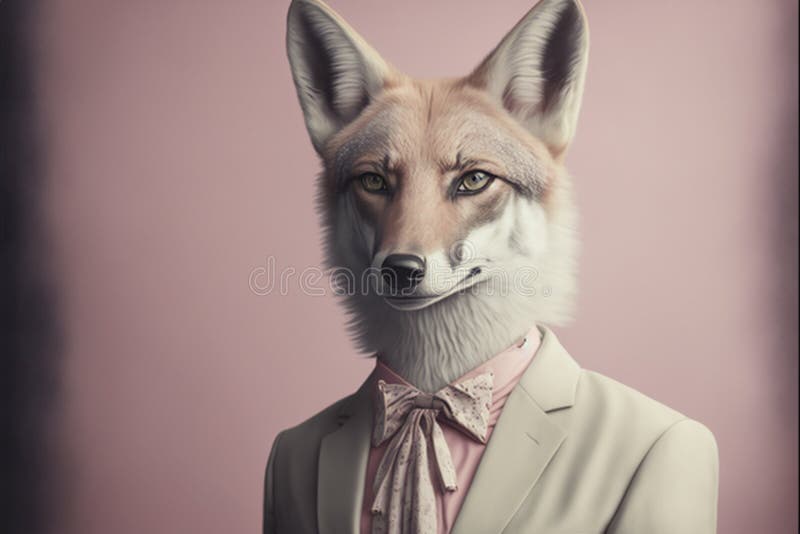 Relaxed Fox Businesswoman Created with Generative Ai Technology Stock ...