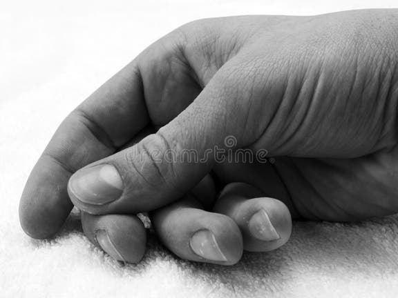 Relaxed hand stock image. Image of body, macro, hand, towel - 4242219