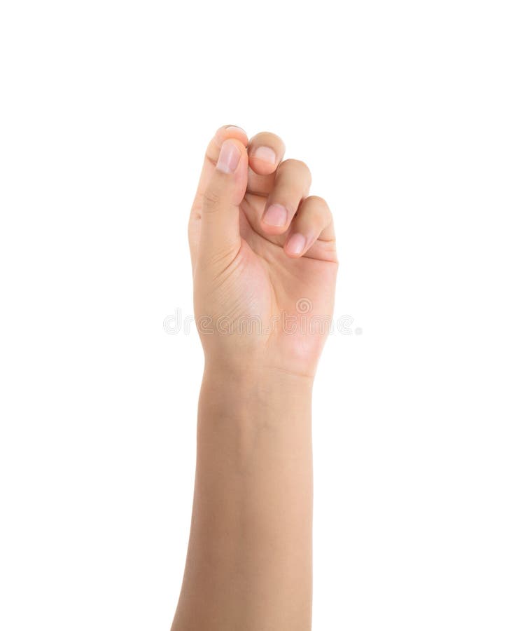 A Relaxed Hand Stretched Out in Front of a White Background Stock Photo ...