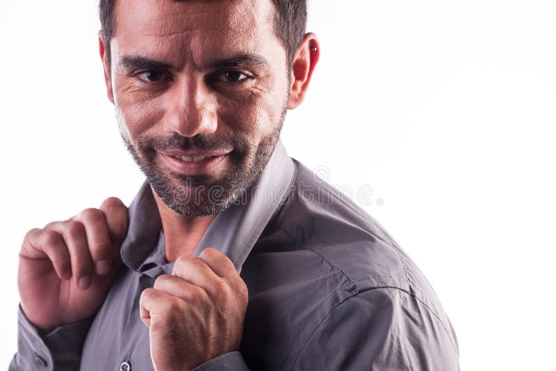 Relaxed man smiling stock image. Image of calm, smiling - 45823587