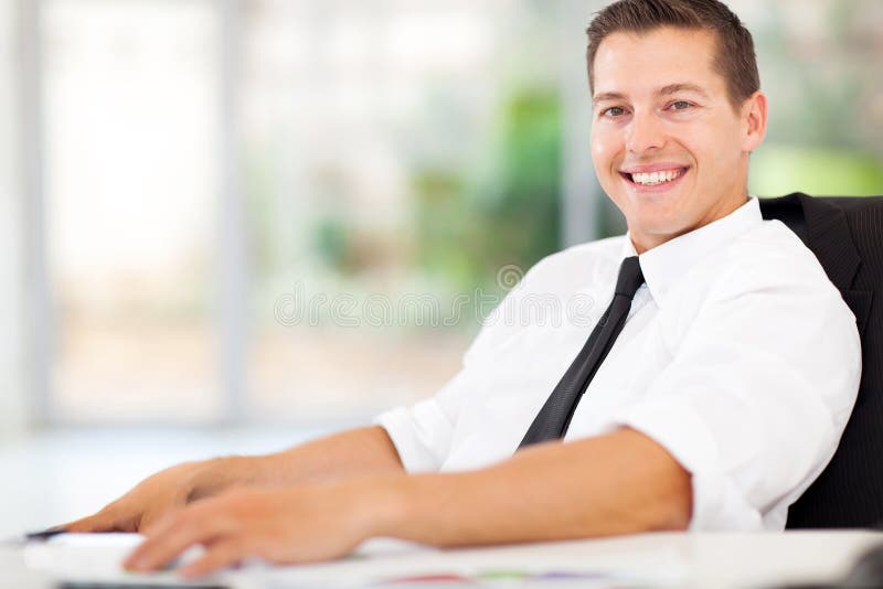 Relaxed office worker stock image. Image of collar, businessman - 34015997