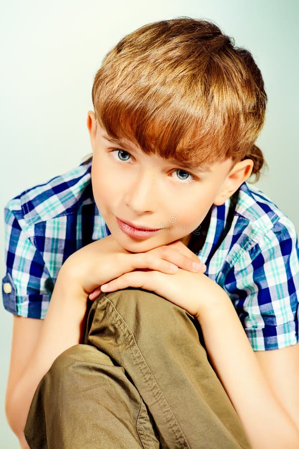 Relaxed pose stock photo. Image of leisure, child, positive - 42768374