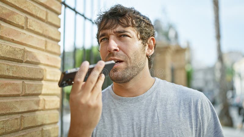 Relaxed yet Serious, a Young, Blond, Handsome Guy with a Beard is ...