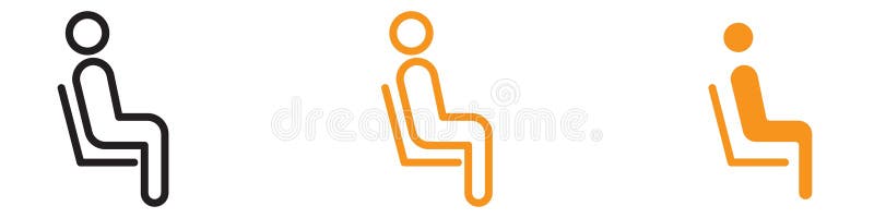 Relaxed Sitting Icon for Rest and Leisure Graphics Ideal for ...