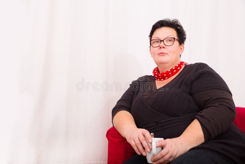 200 Chubby Woman Sitting Chair Stock Photos - Free & Royalty-Free Stock ...