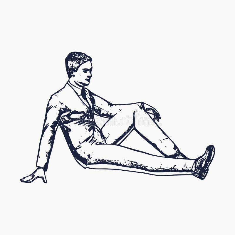 Relaxed man stock vector. Illustration of meditating - 41456488