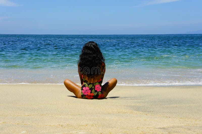 Woman Sun Tanning stock image. Image of beach, relaxation - 24358419