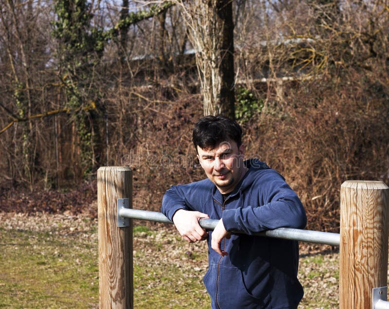 Relaxing Adult after Workout Stock Photo - Image of outdoor, park: 13494166
